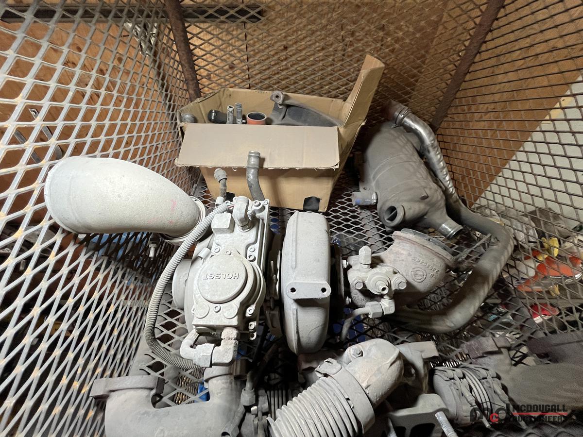 (4) Metal Stack-on Cages, Shelving & All Contents