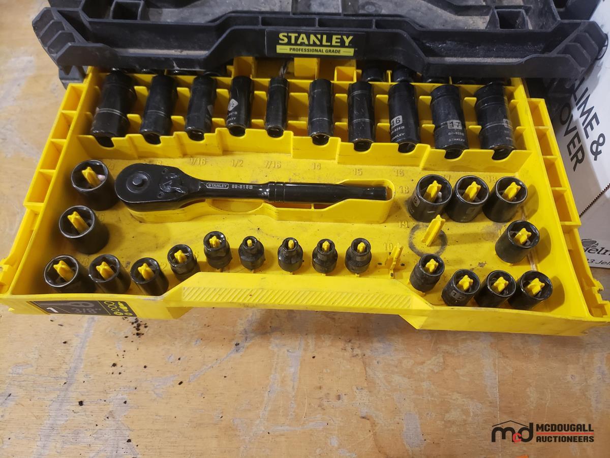 Stanley Toolbox w/ Contents, Box w/ Misc. Items & Align Keys