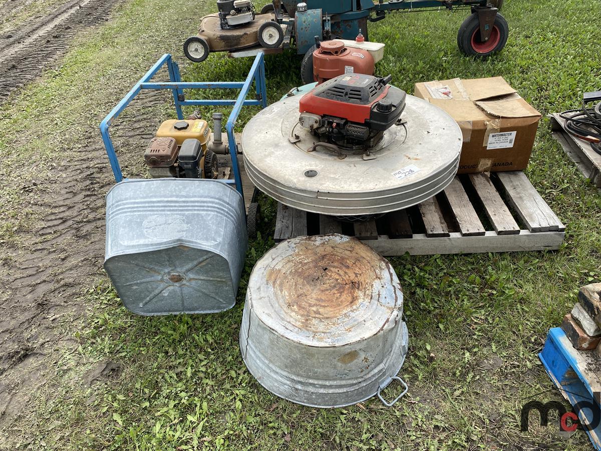 Water Pump, (2) Floating Slough Pumps & (200) Sheets of 6'' Hose