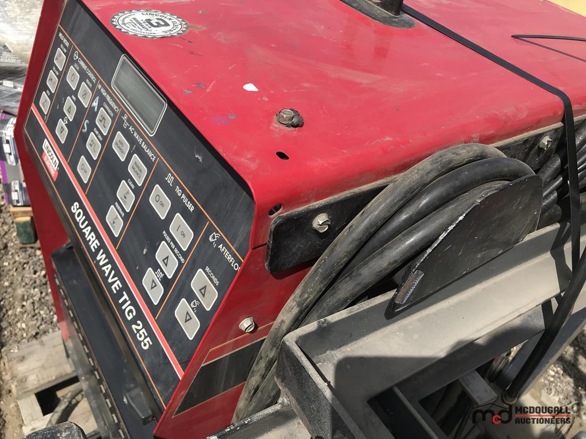 Lincoln Electric Square Wave TIG 255 w/ Cart and Misc. Accessories