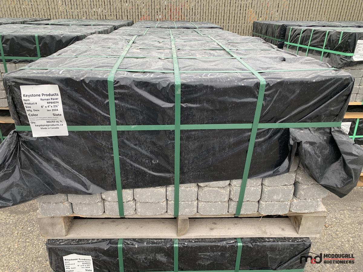 Keystone Products Roman Paver 8" x 4" x 2 3/8" Slate Coloured Patio ...