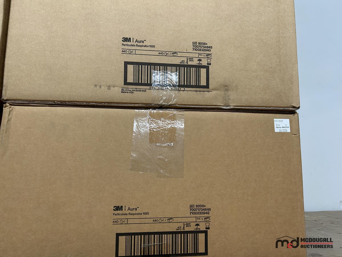 (8) Boxes of 3M Aura Particulate Respirators