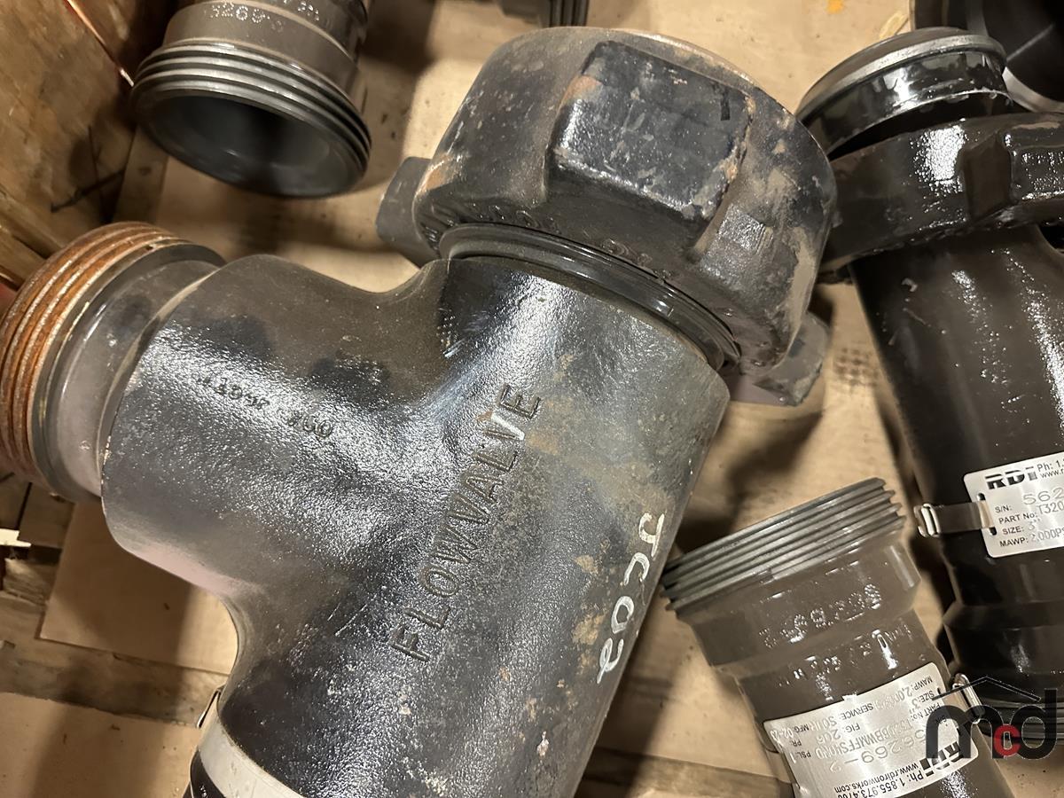 (2) Flow Valve Tank Catcher Tees and (4) 3" 206 Tees