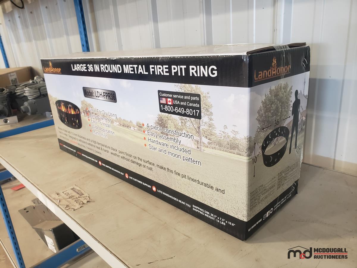 Landhonor LDH-FPR36 Large 36" Round Metal Fire Pit Ring