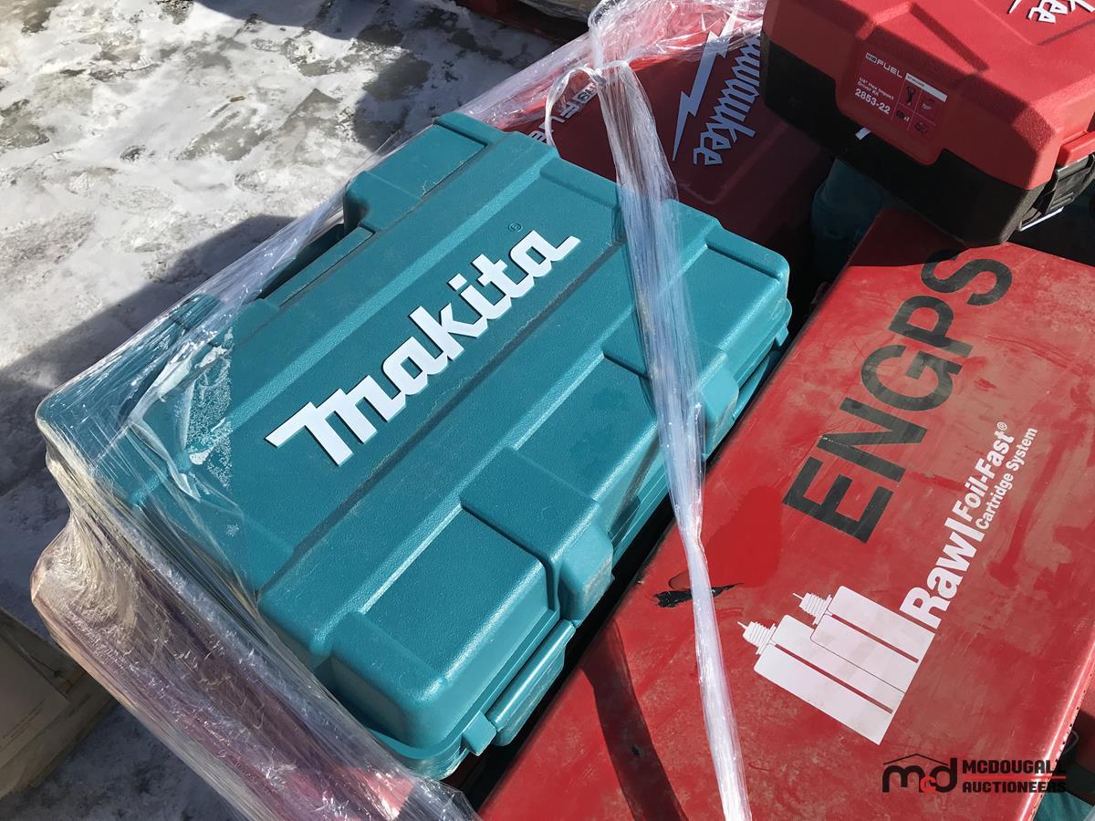 Pallet of Multiple Hard Cover Toolboxes