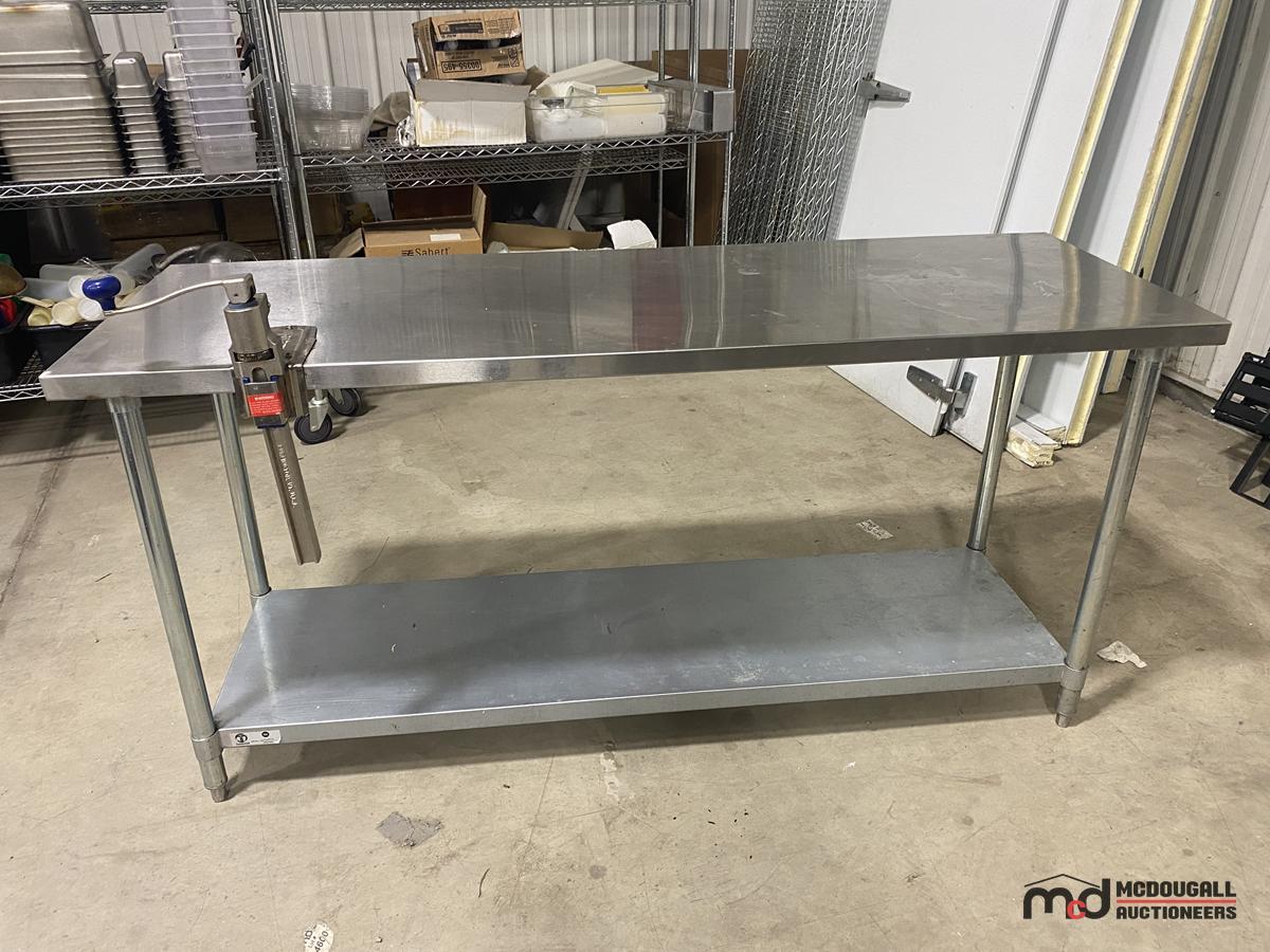 6' Stainless Steel Commercial Prep Table