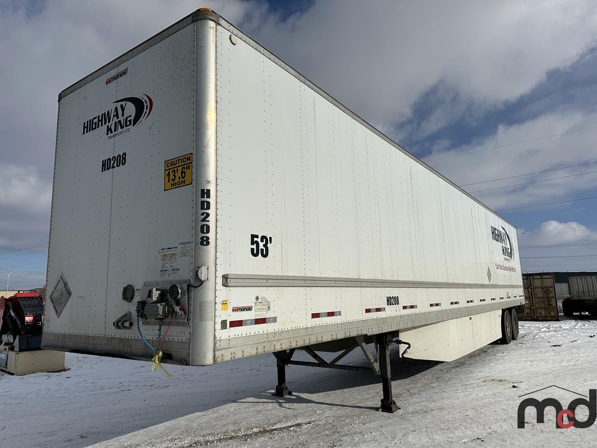 2019 Manac 53' T/A Dry Van Semi Trailer