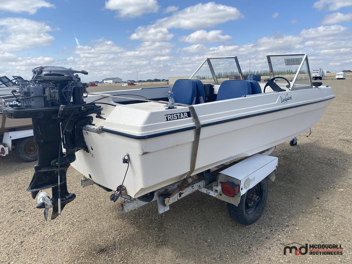 Vanguard Boat w/ Homebuilt Boat Trailer (Non-Runner)