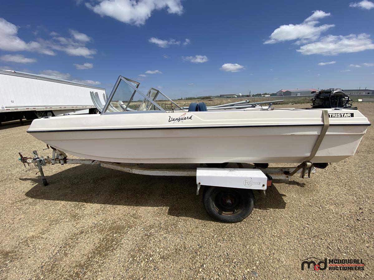 Vanguard Boat w/ Homebuilt Boat Trailer (Non-Runner)
