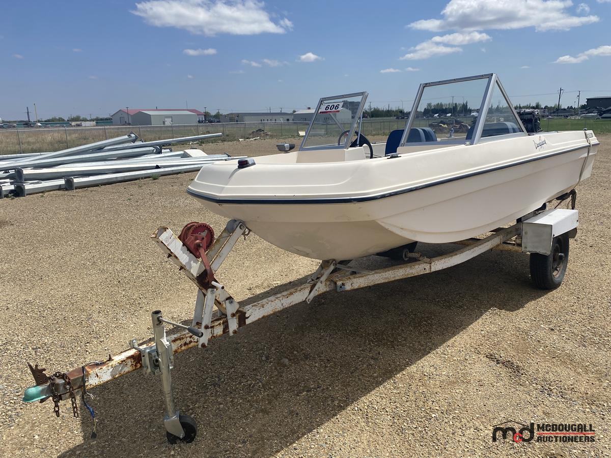 Vanguard Boat w/ Homebuilt Boat Trailer (Non-Runner)