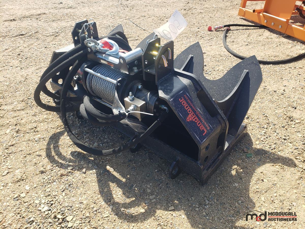 Landhonor DGB-14-84D Hydraulic Winch Skid Steer Attachment