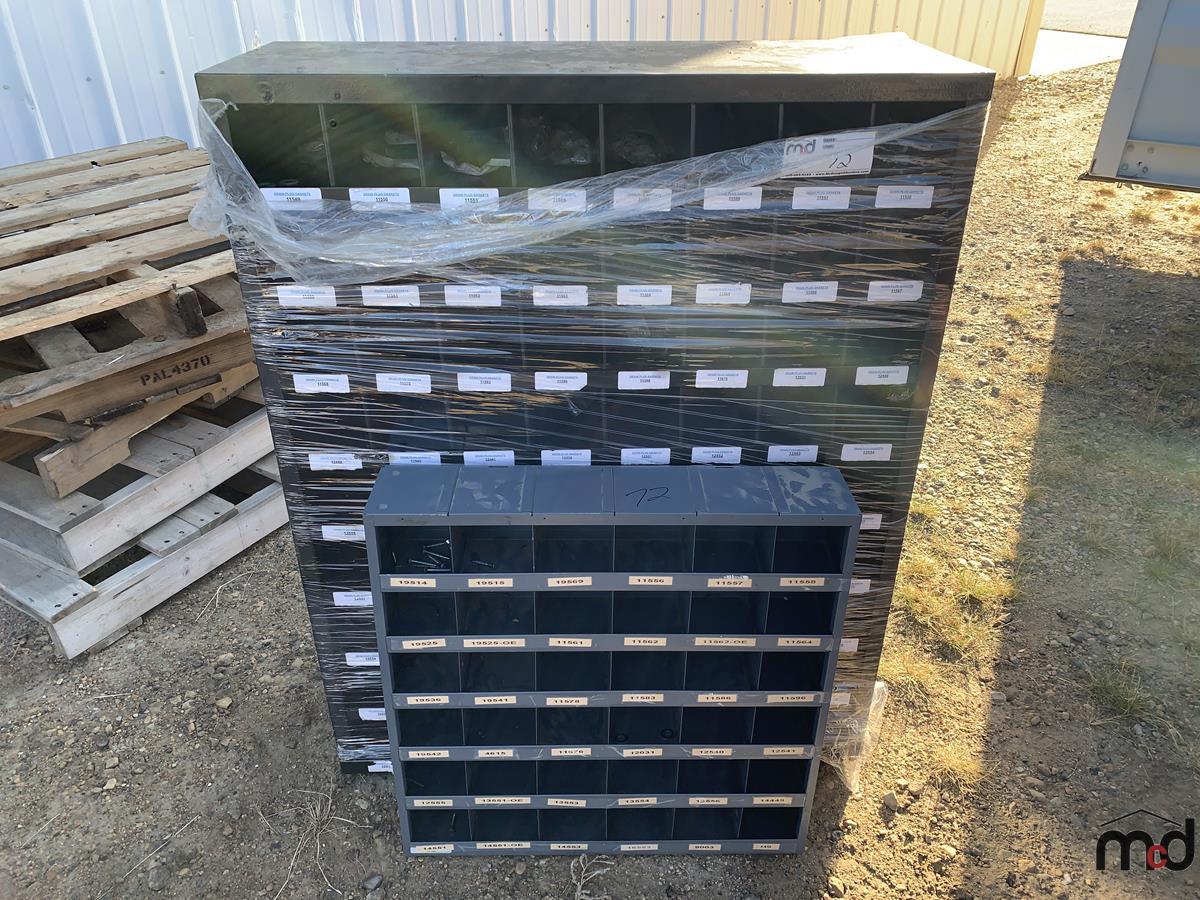 72-Bin Metal Bolt Bin & 36-Bin Metal Bolt Bin