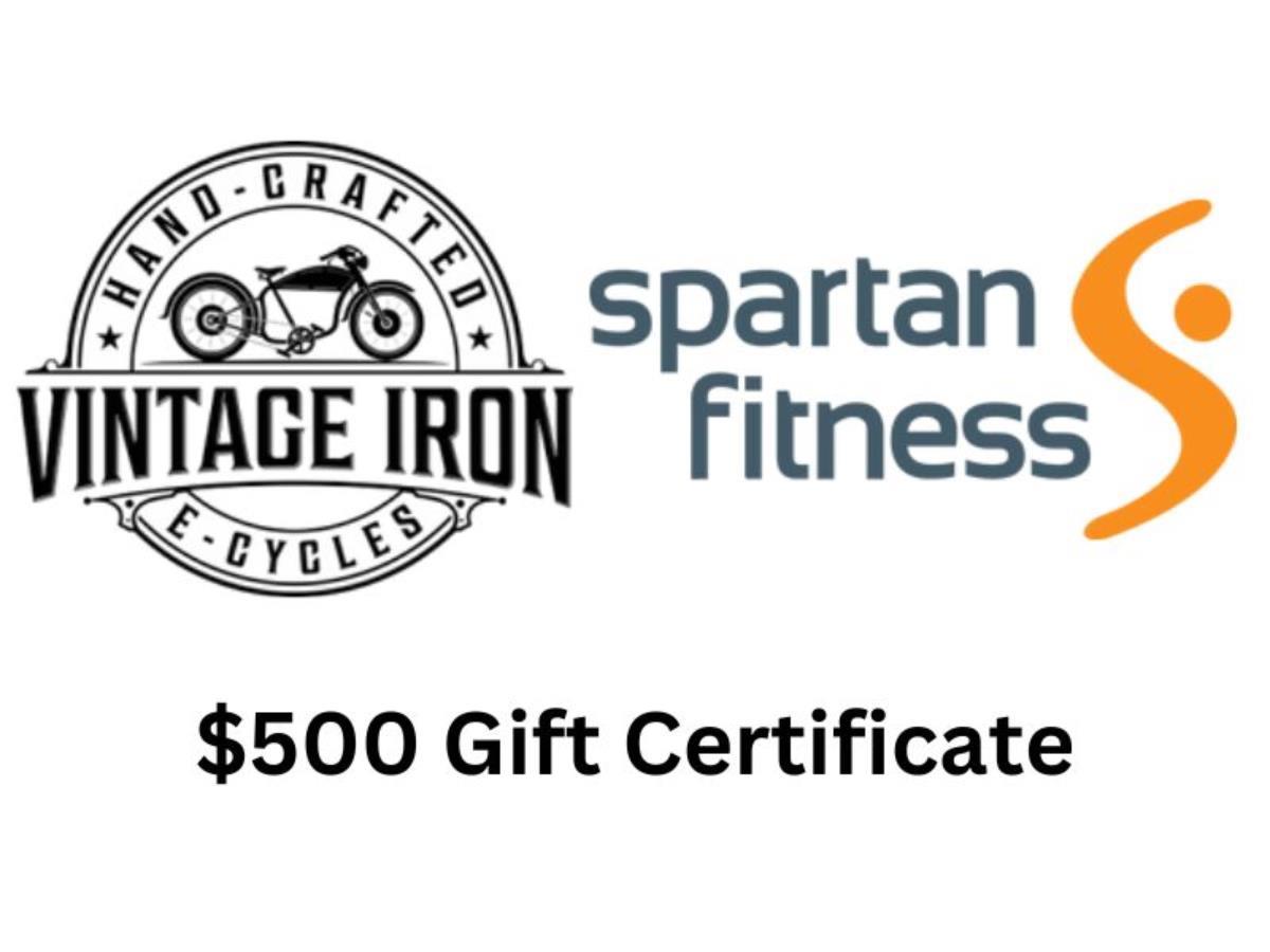 (1) $500 Gift Certificate from Vintage Iron Cycles/Spartan Fitness ...