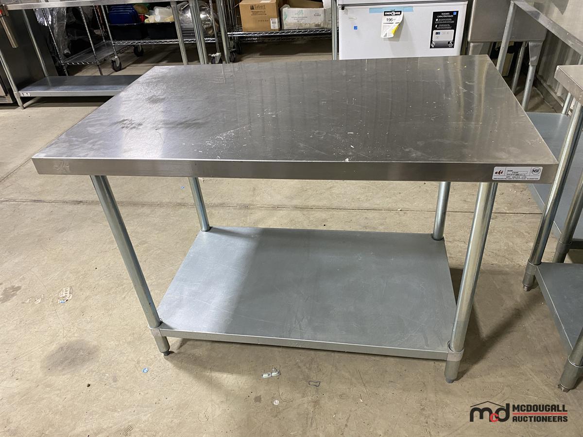 4' Stainless Steel Commercial Prep Table