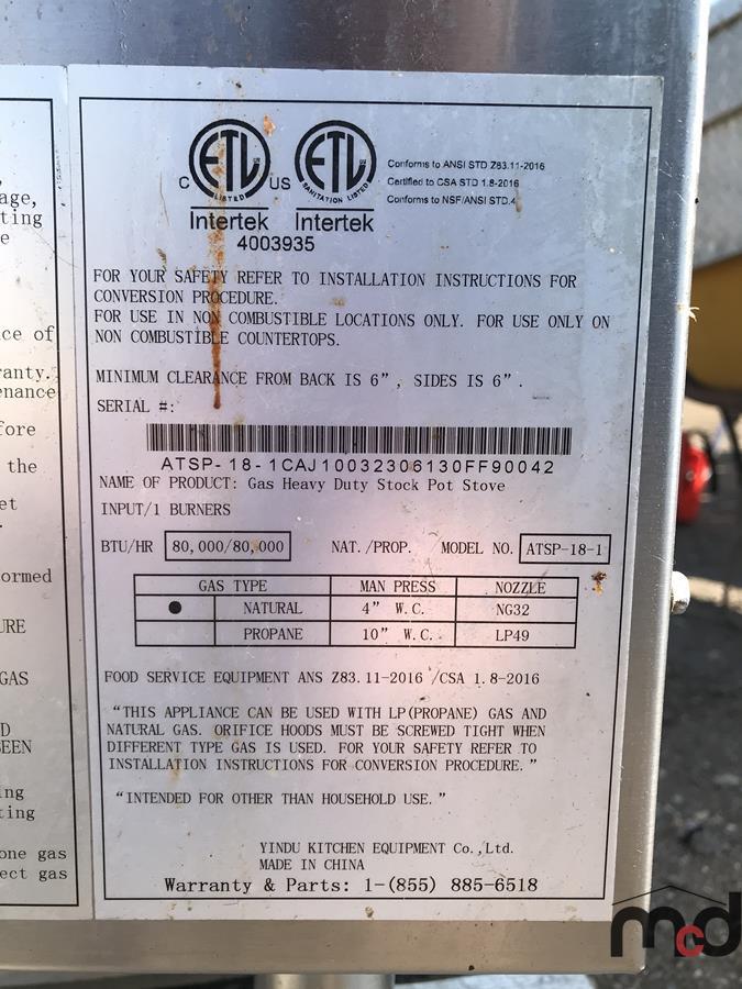 Cook Rite Gas Stock Pot Stove