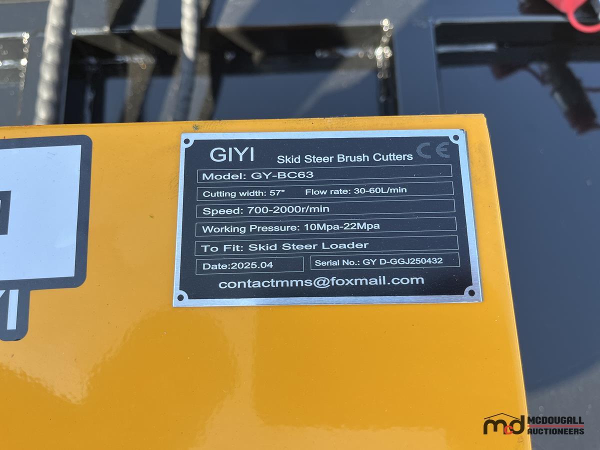 GIYI 57'' Skid Steer Brush Cutter