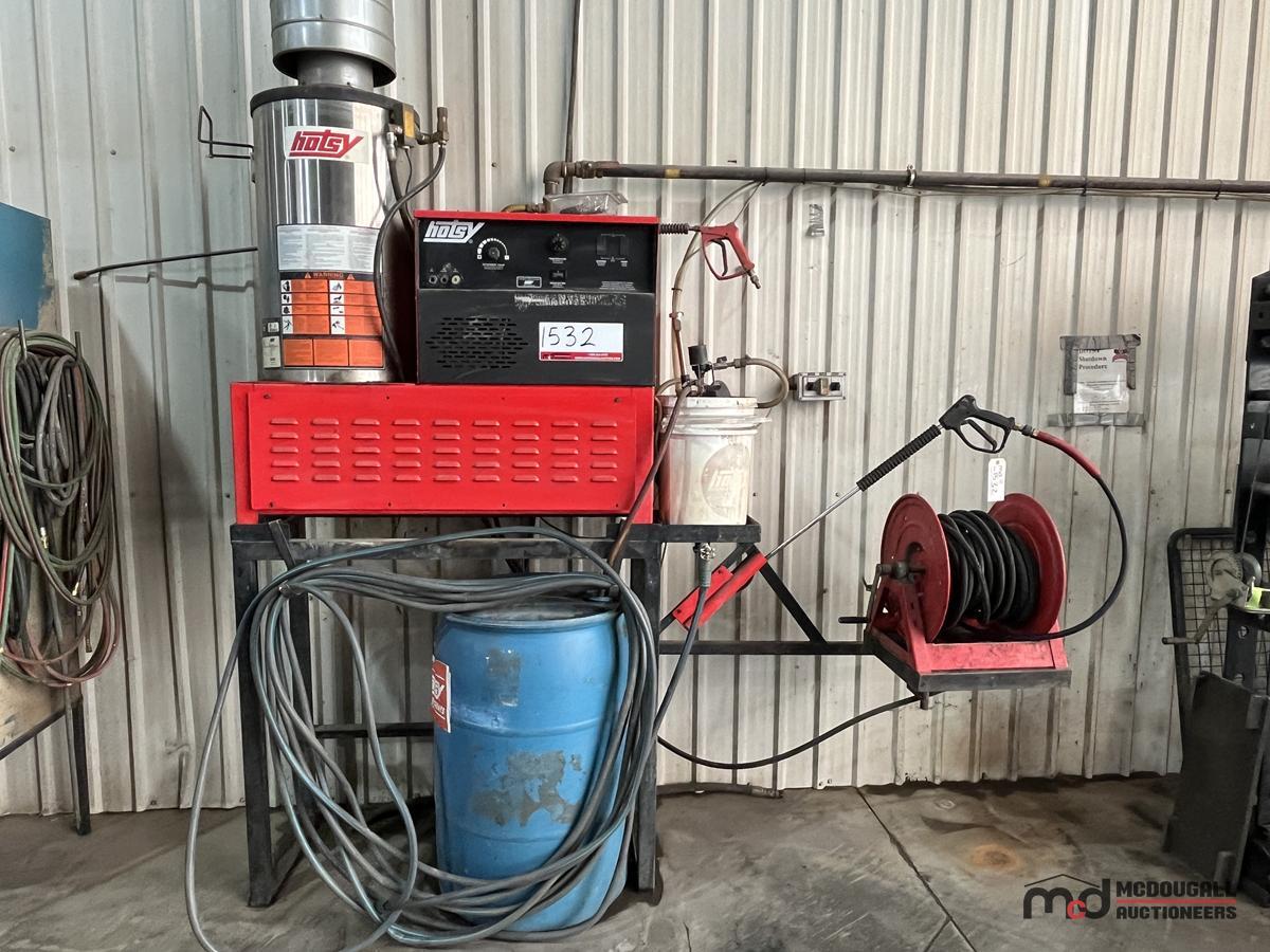 Hotsy 1412SS Hot Pressure Washer w/ Reel, Soap & Custom Stand