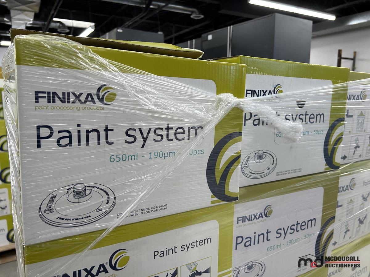 Pallet of Finixa Paint System Lids