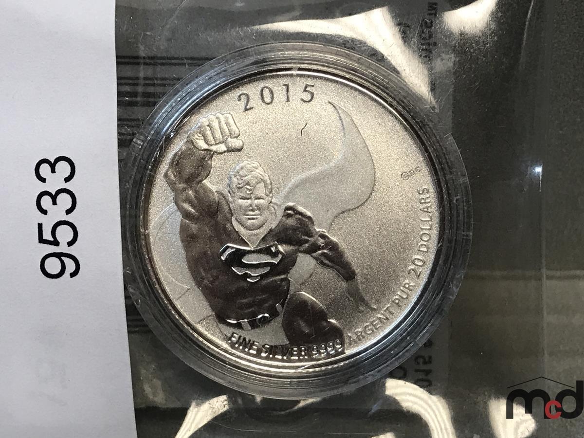 2015 "DC Comics Originals : Superman" .9999 Silver - $20 Coin