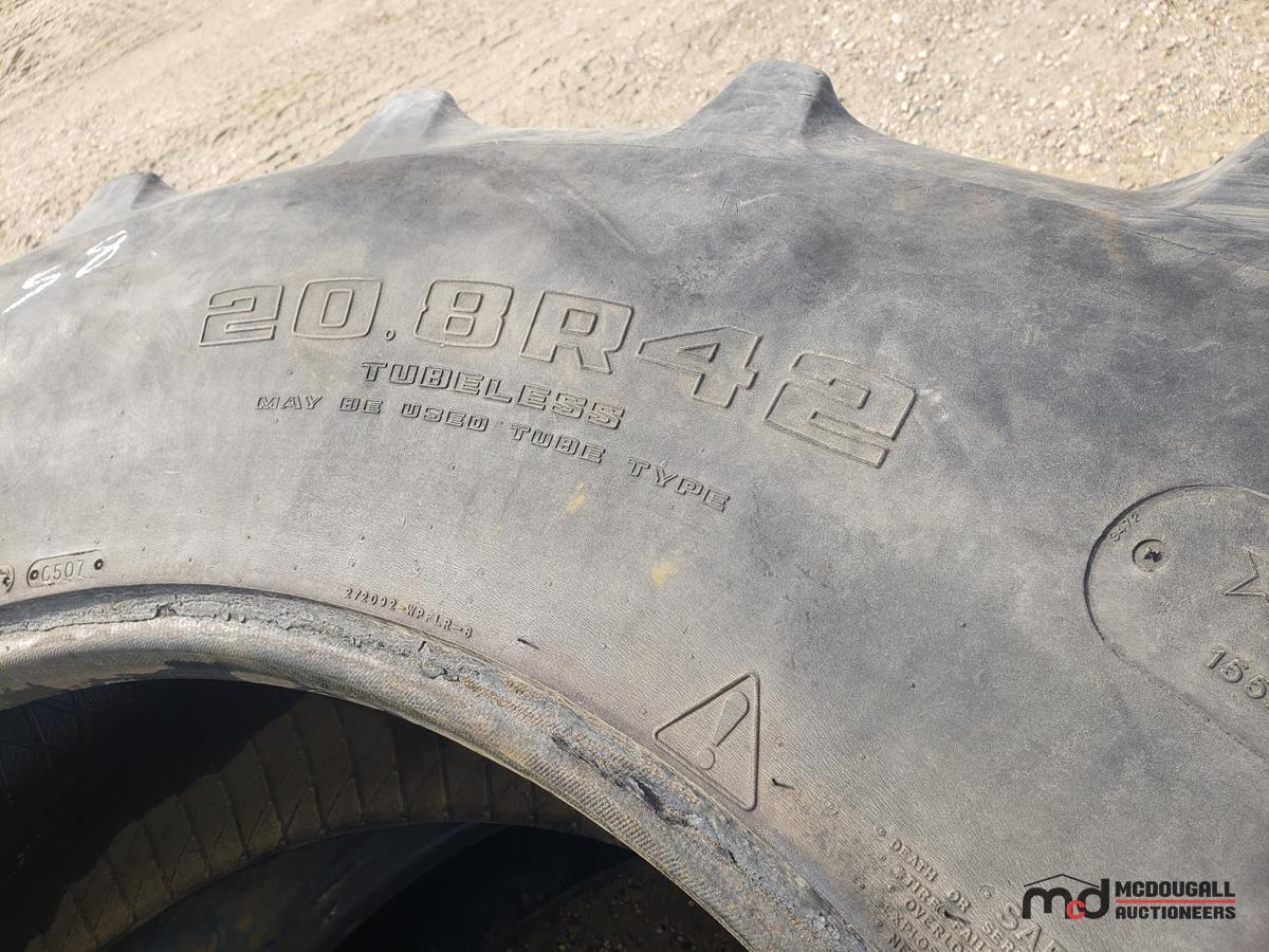 (4) 20.8R42 Tractor Tires