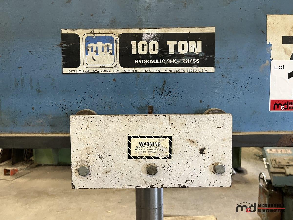 OTC 100-Ton Hydraulic Shop Press