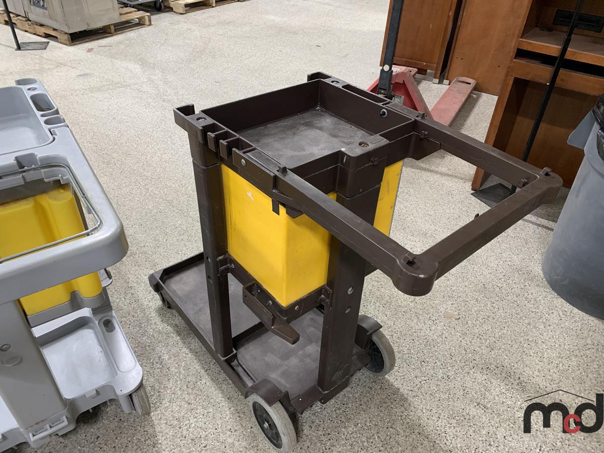 (3) Janitor Carts and Ringer Bucket