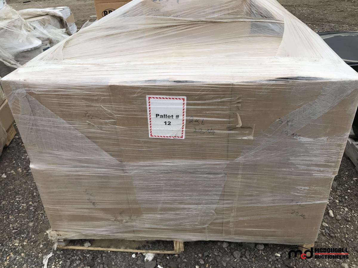 Pallet w/ Boxes of PVC/Polyester Rain Jackets