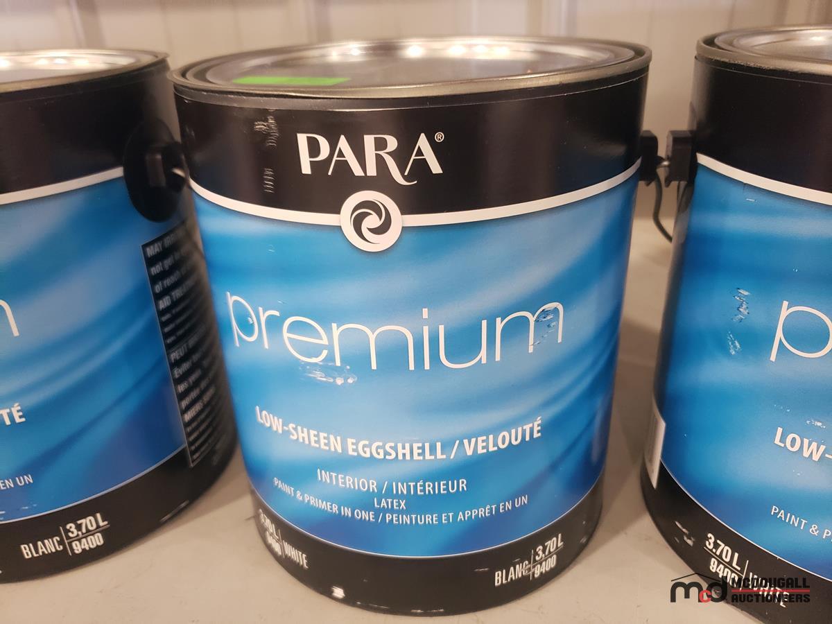 (4) Cans of Para Premium Low-Sheen Eggshell Interior Paint / Primer In One