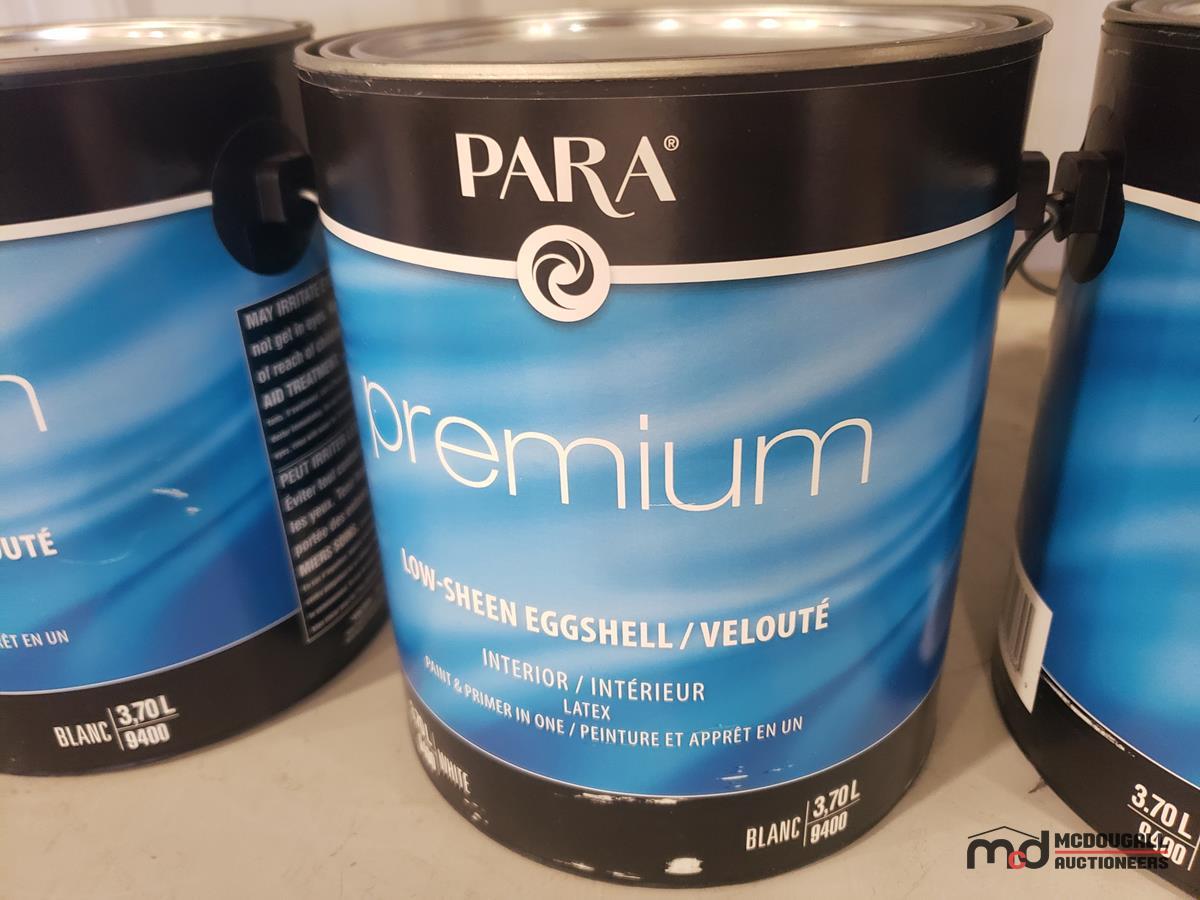 (4) Cans of Para Premium Low-Sheen Eggshell Interior Paint / Primer In One