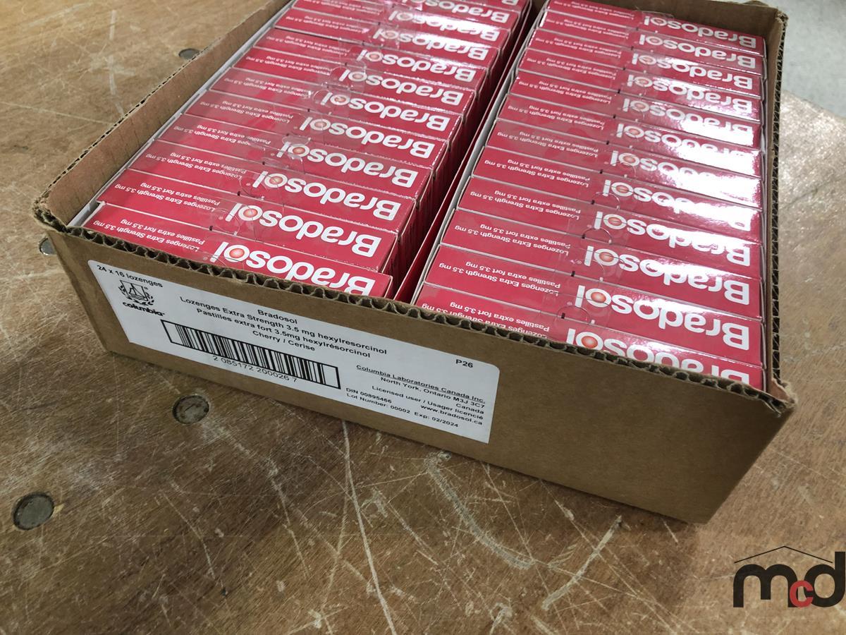 Case of Bradosol Honey Eucalyptus Throat Lozenges