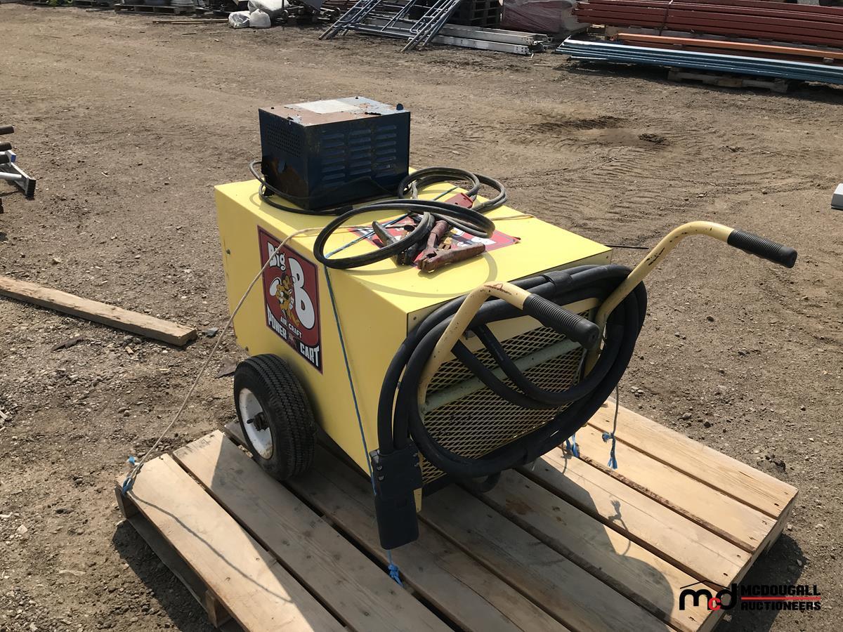 Aviall Big B Aircraft Power Cart w/ Charger Box and Jump Cables
