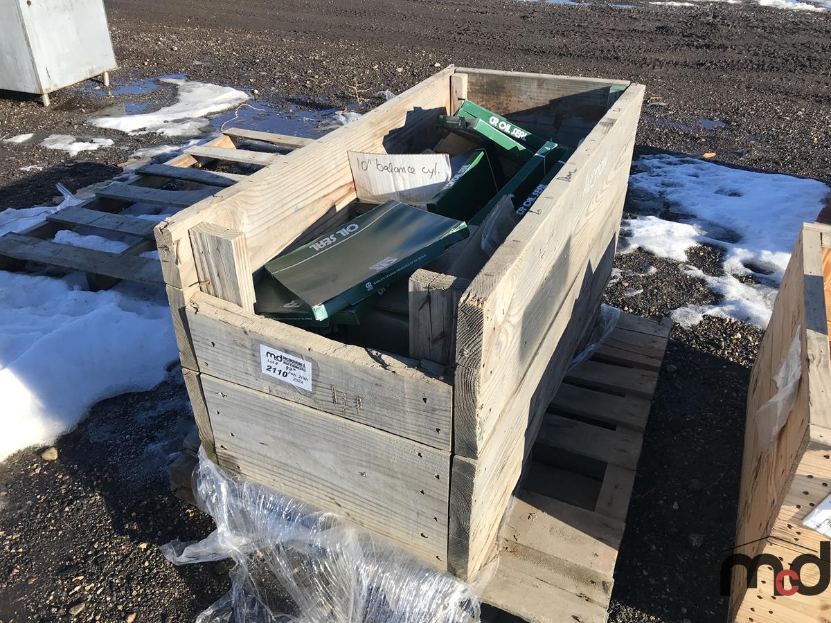 Crate of Oil Seals and Other Items