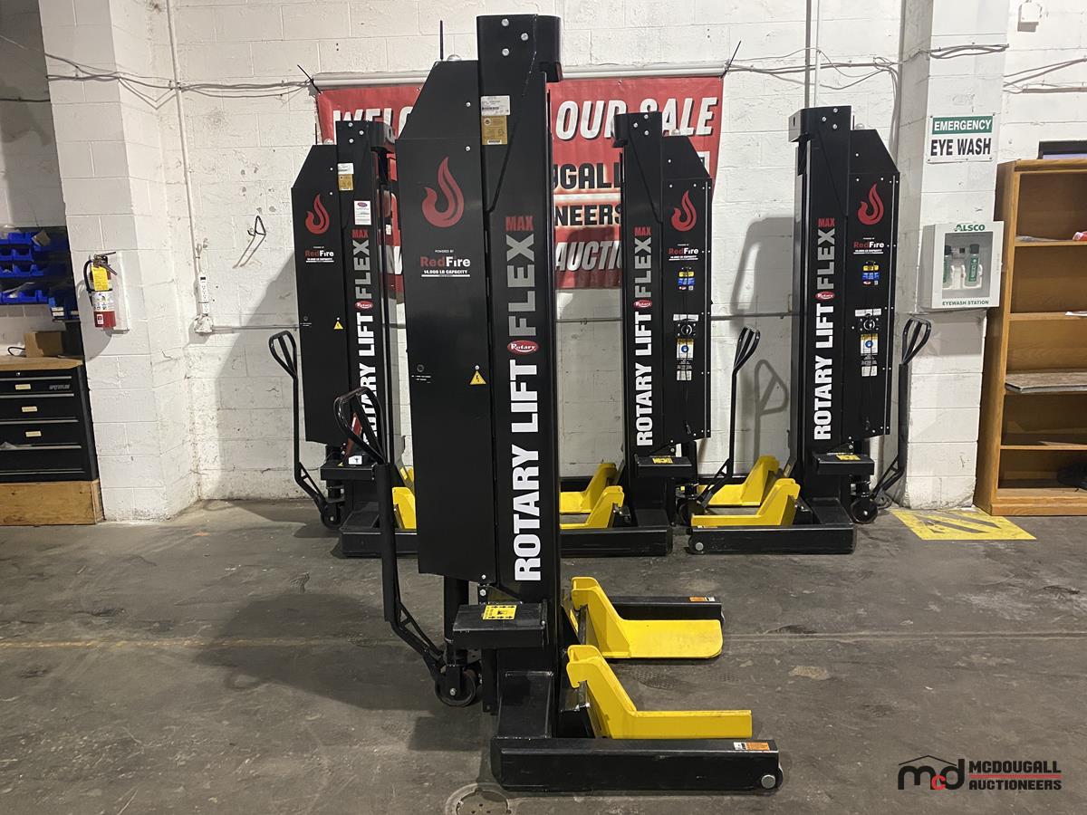(4) 2022 Rotary Lift MCHM414U100 14,000lb Flex Max Mobile Column ...