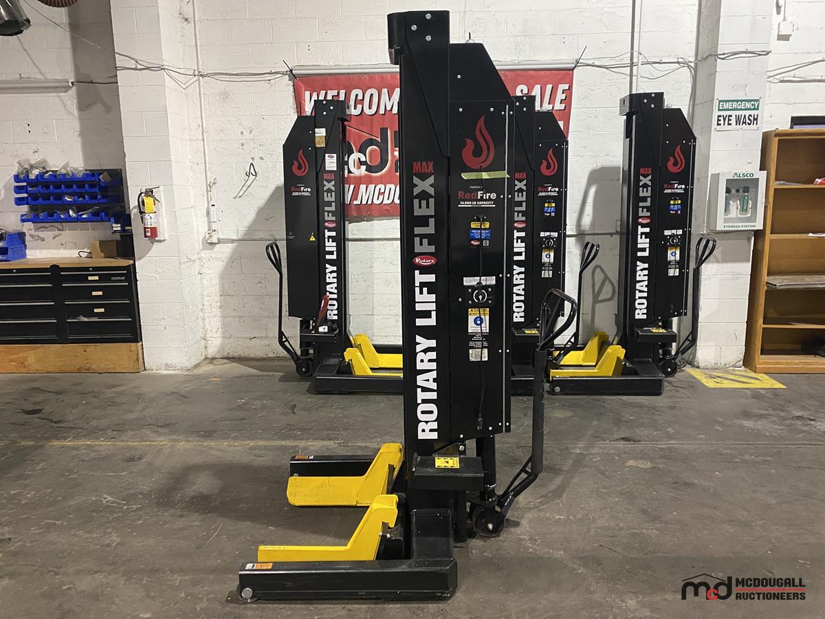 (4) 2022 Rotary Lift MCHM414U100 14,000lb Flex Max Mobile Column ...