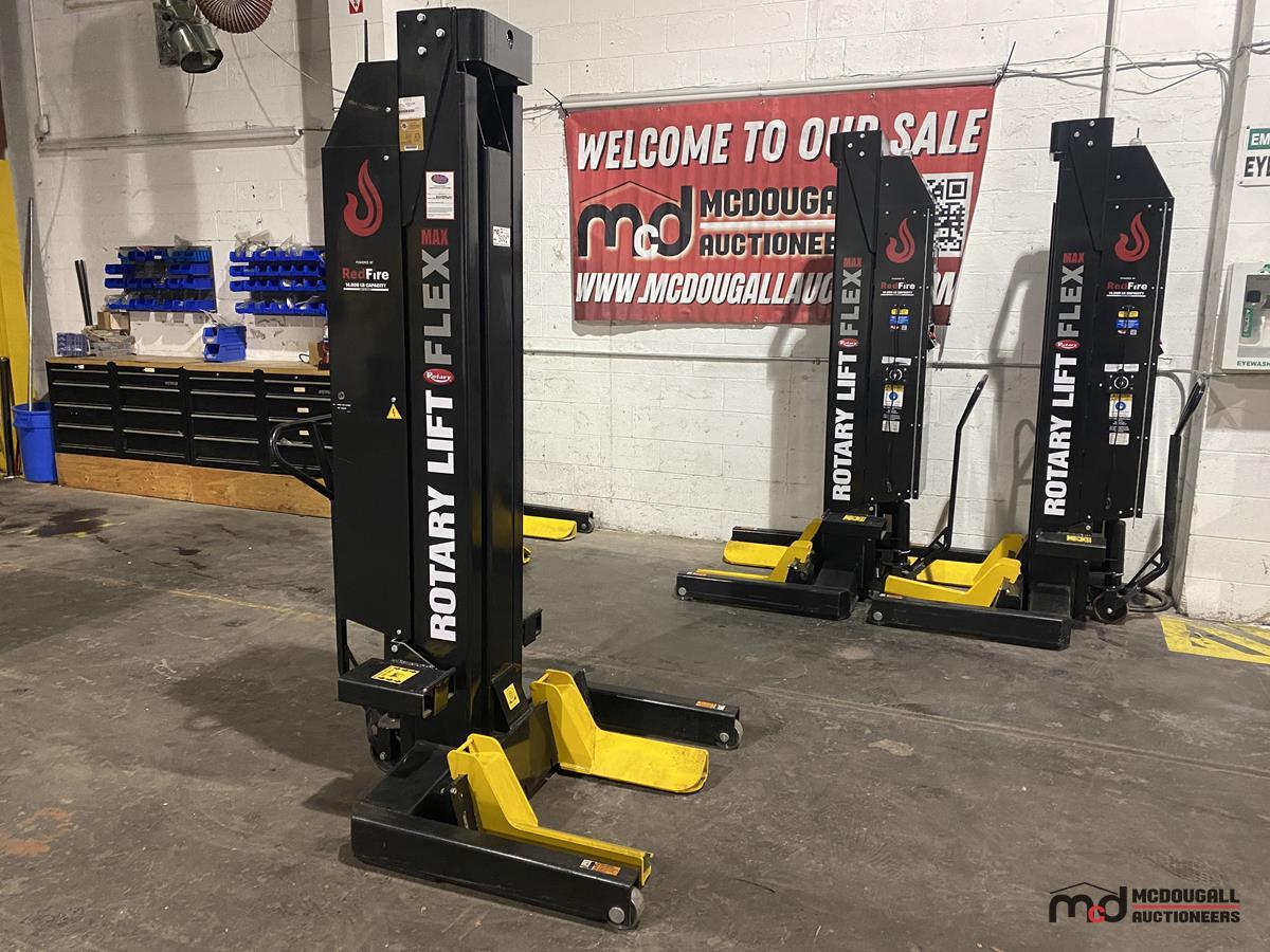 (4) 2022 Rotary Lift MCHM414U100 14,000lb Flex Max Mobile Column ...