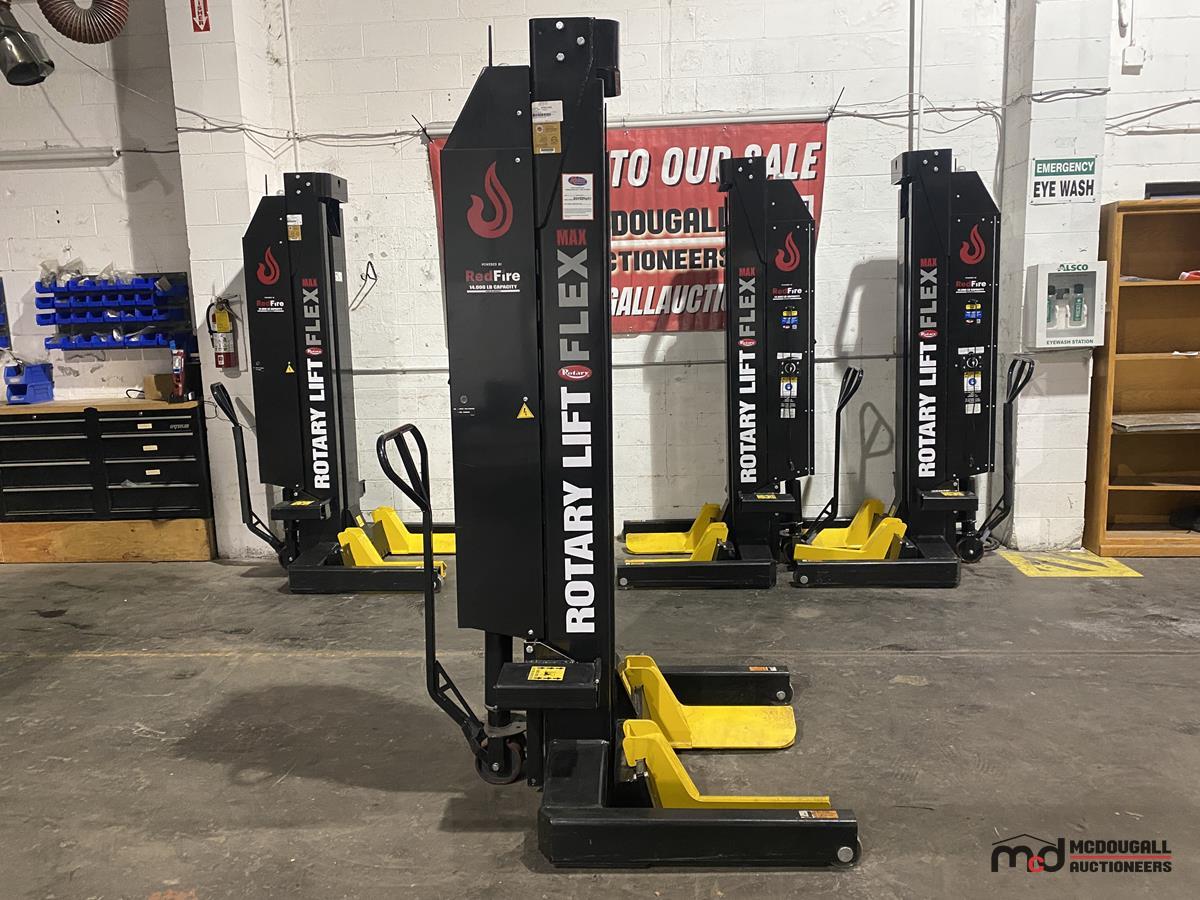 (4) 2022 Rotary Lift MCHM414U100 14,000lb Flex Max Mobile Column ...