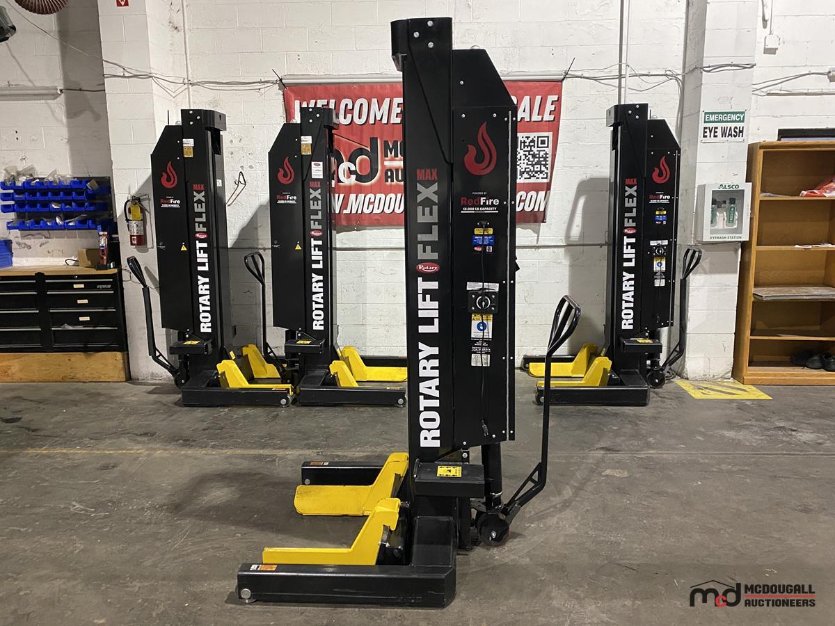 (4) 2022 Rotary Lift MCHM414U100 14,000lb Flex Max Mobile Column ...