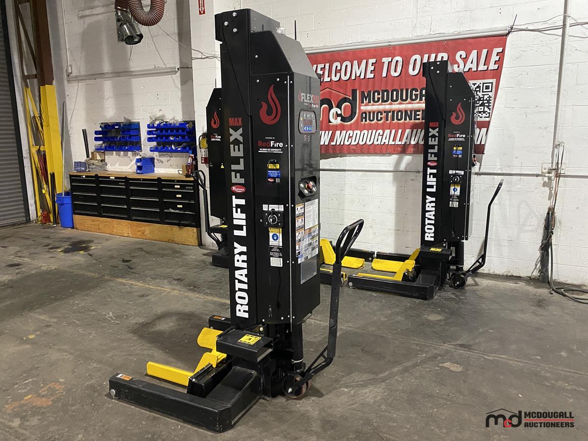 (4) 2022 Rotary Lift MCHM414U100 14,000lb Flex Max Mobile Column ...