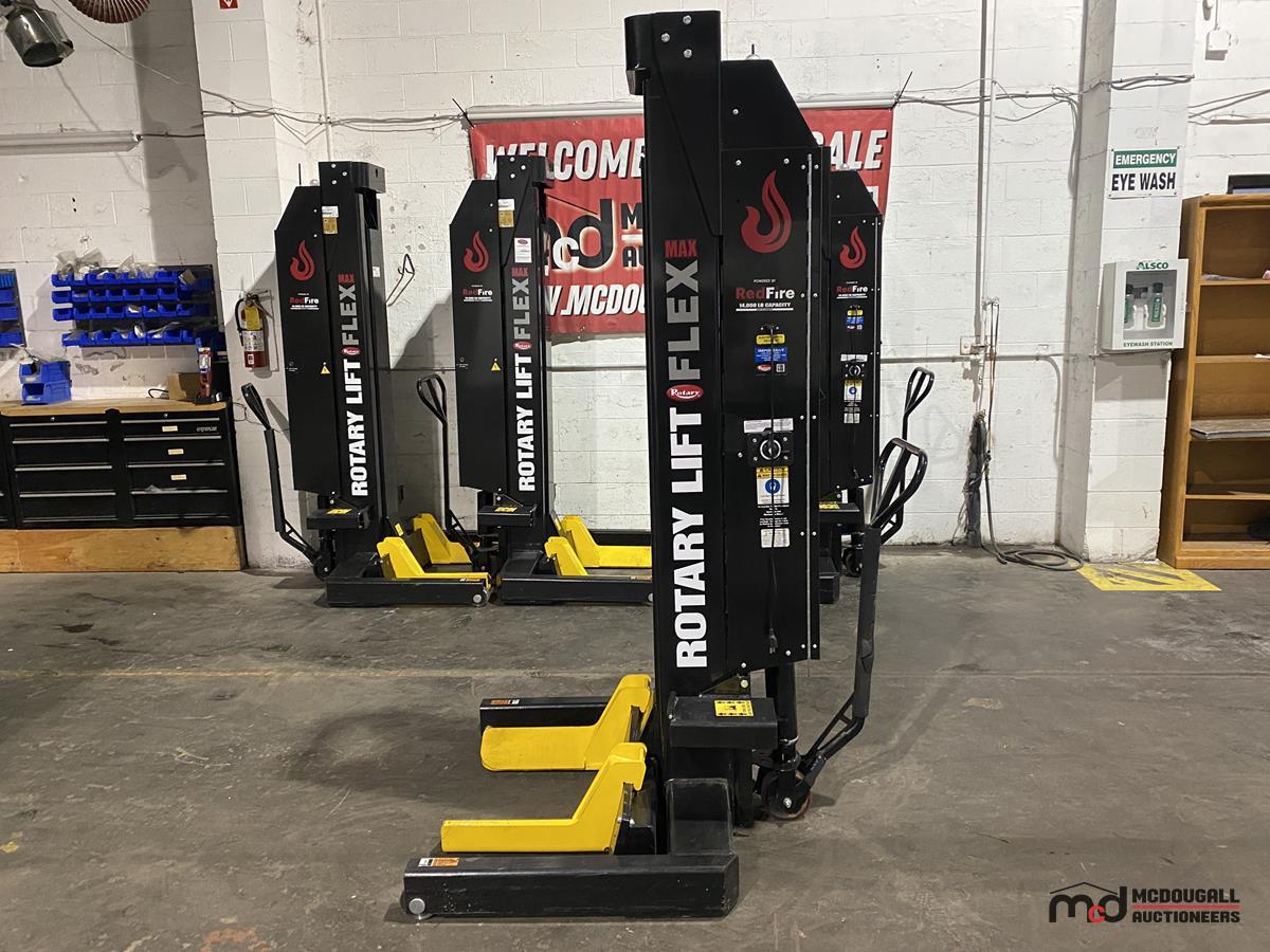 (4) 2022 Rotary Lift MCHM414U100 14,000lb Flex Max Mobile Column ...