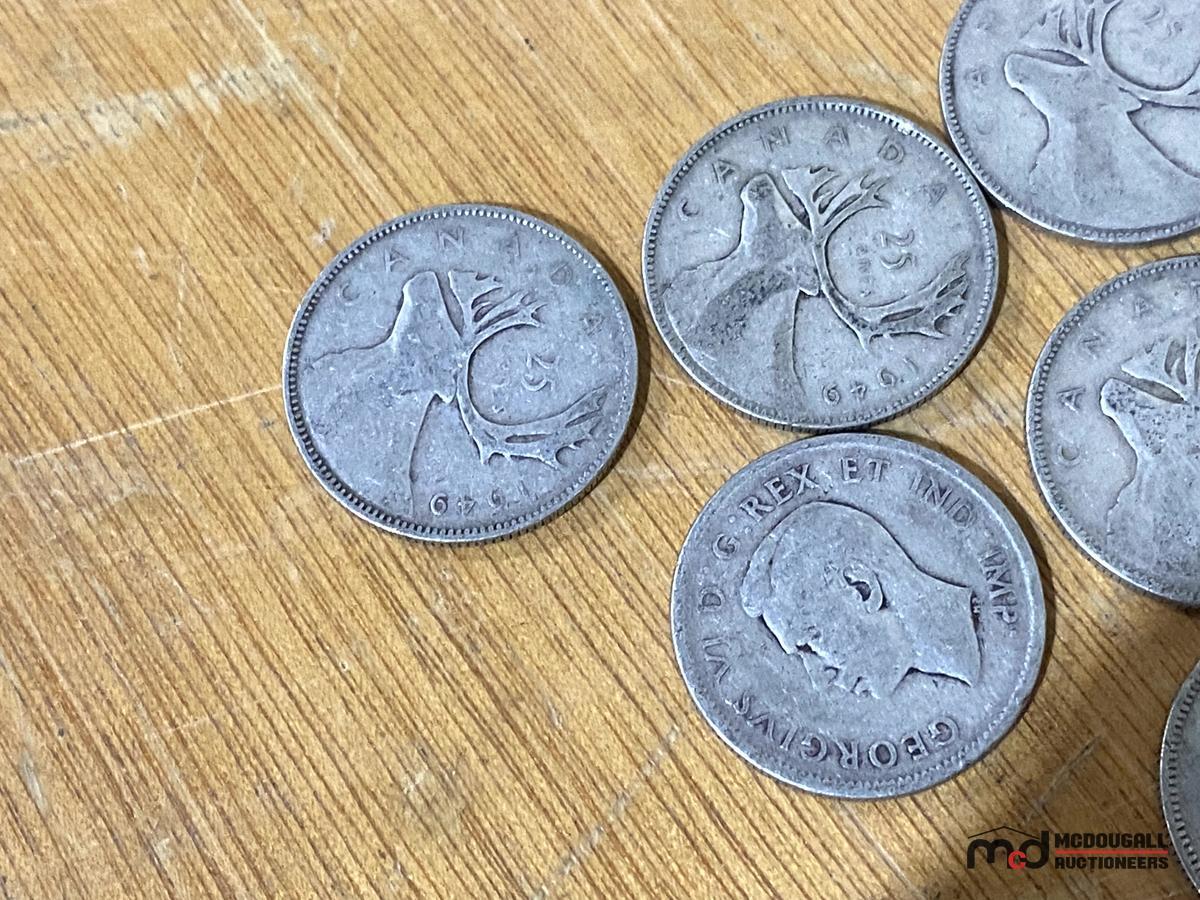 Assorted Bagged Old Canadian Coins
