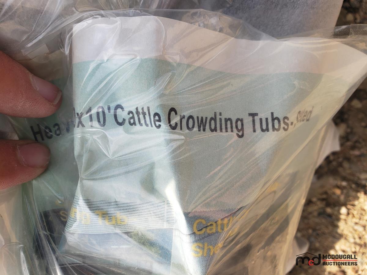 (1) Heavy Duty 50 x 10' Cattle Crowding Tubs-Sheeted