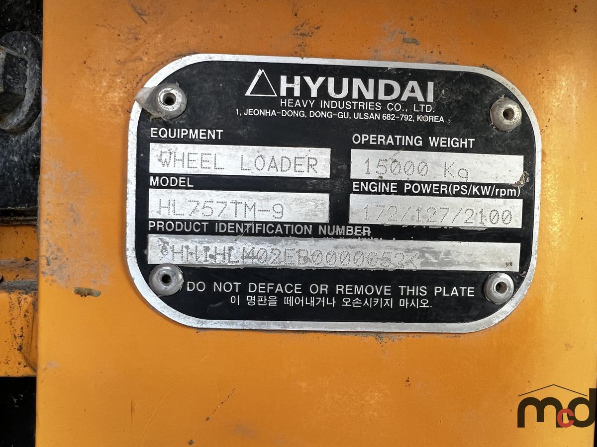 2012 Hyundai HL757-9 Wheel Loader