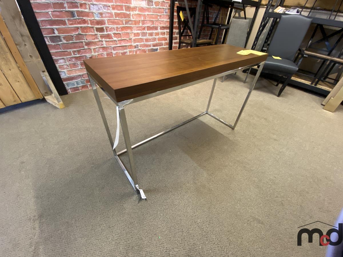 Mobital Walnut Wood Vanier Top Table w/ Metal Base (48"x16")