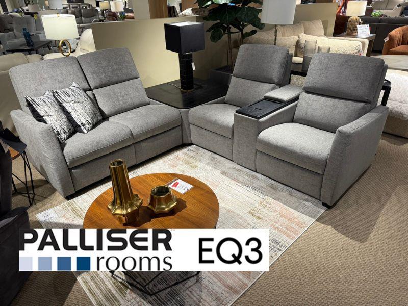 Luna Power Reclining Sectional with Console and Corner Table from ...