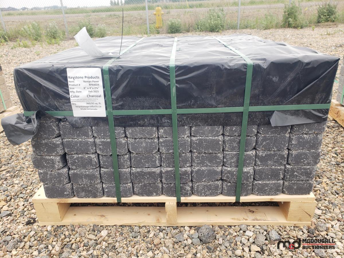 Keystone Products Roman Paver 8"x 4" x 2 3/8" Charcoal Coloured Patio ...