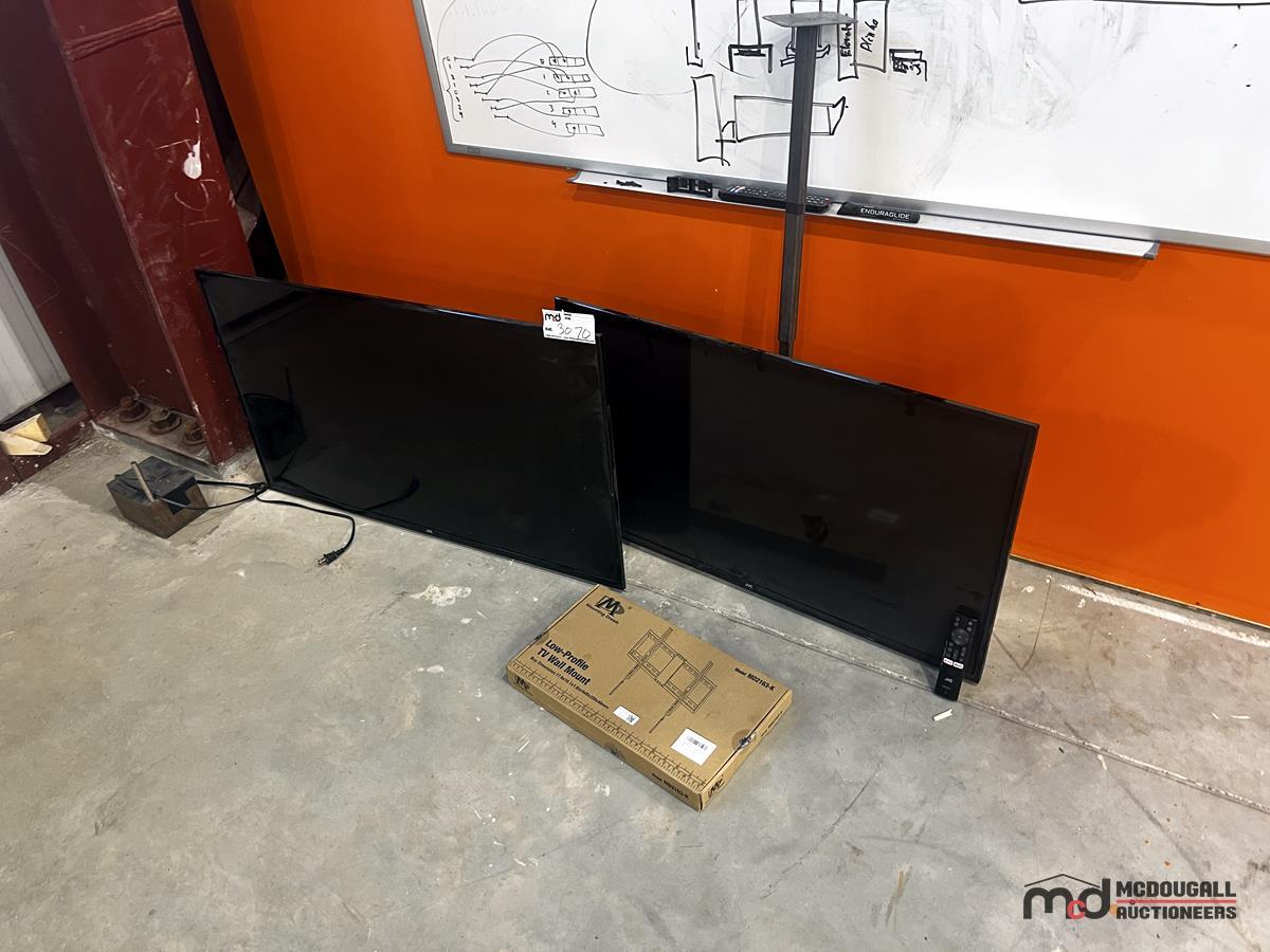 (2) JVC TVs & Wall Mounts