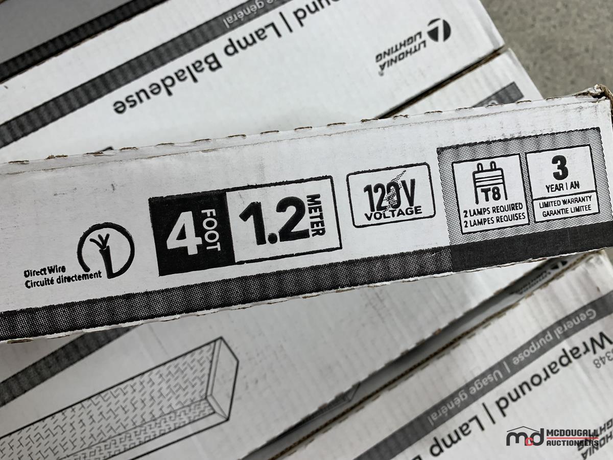 (39) Boxes of T8 Size LED Wrap Around Lights (No Bulbs) & (3) Boxes LED ...