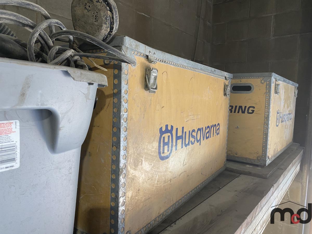 Pump Parts and (2) Husqvarna Crates