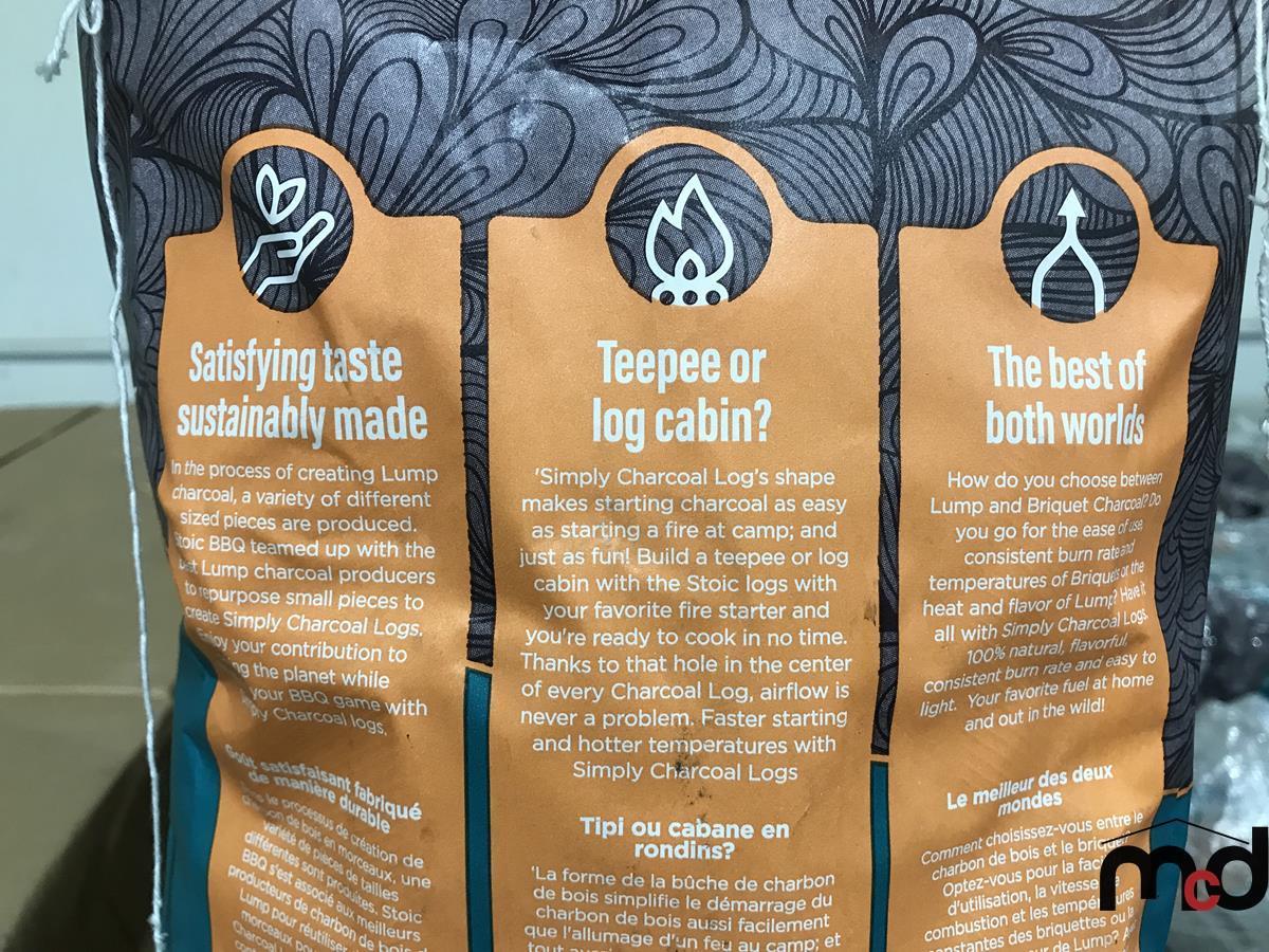 (1) Bag of Simply Charcoal Logs (10 lbs) - Must Take 10 Times The Bid Price