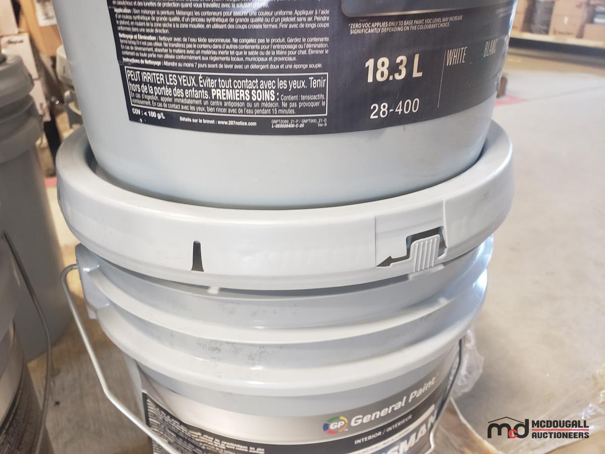 (2) Pails of General Paint Tradesman Zero Interior Ceiling Flat